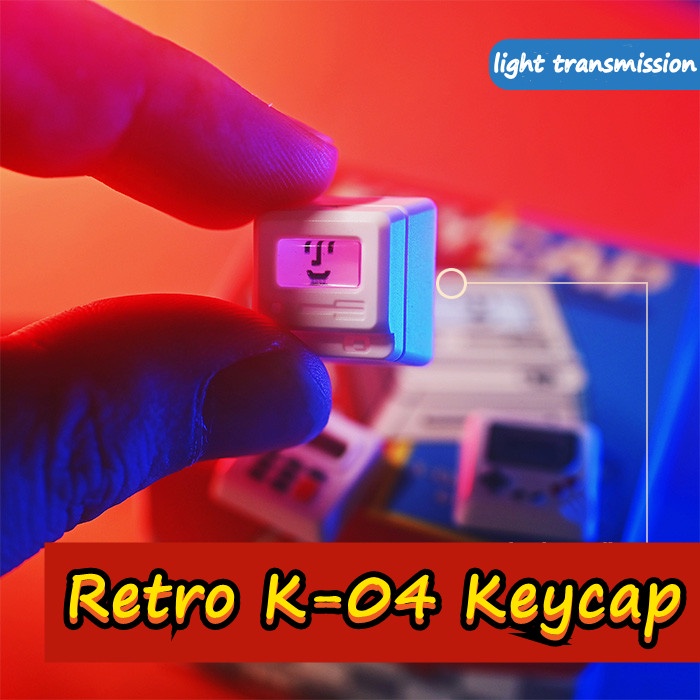 Retro K04 Keycap 3 trong 1 Chất liệu ABS truyền sáng cổ điển Bàn phím cơ dễ thương Keycap K-04 ...