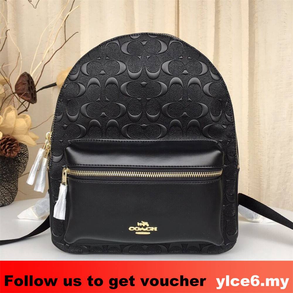 _ Ba Lô Da Màu Đen Họa Tiết Chữ Ký Hiệu COACH CHARLIE 32083 Cho Nữ ...