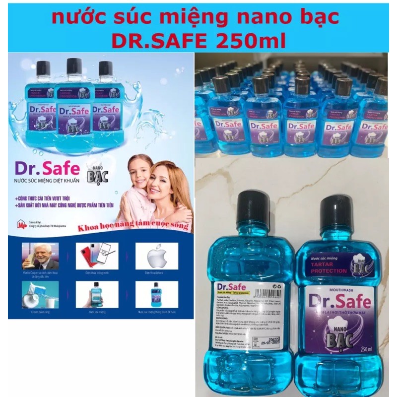 Nước súc miệng DR.SAFE 250 ml công nghệ nano | Shopee Việt Nam