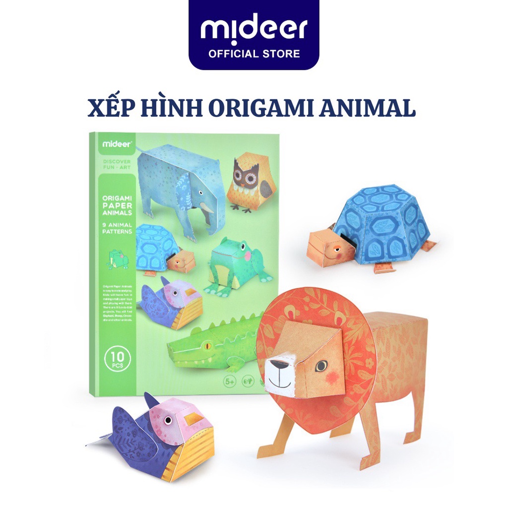 Giấy gấp Origami Thủ Công Các Con Vật Mideer ORIGAMI PAPER ANIMALS, Đồ ...