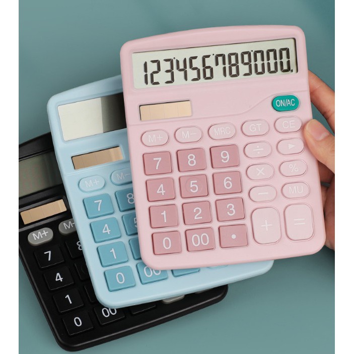 Máy tính tiền 12 số Deli 837# Màn hình lớn giúp đọc nhiều dữ liệu dễ ...