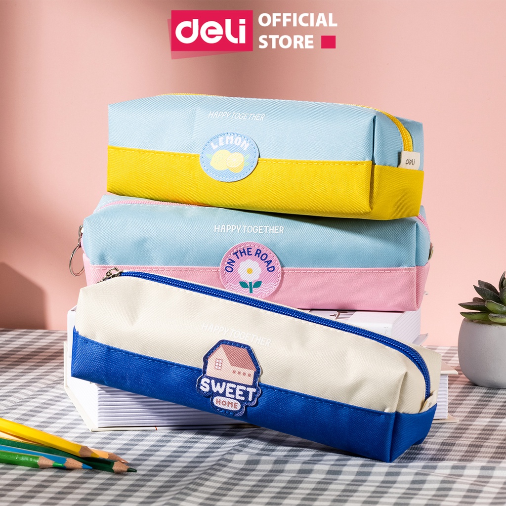 Hộp Bút Túi Đựng Bút Học Sinh Vải Canvas Họa Tiết Dễ Thương Deli - Bóp ...