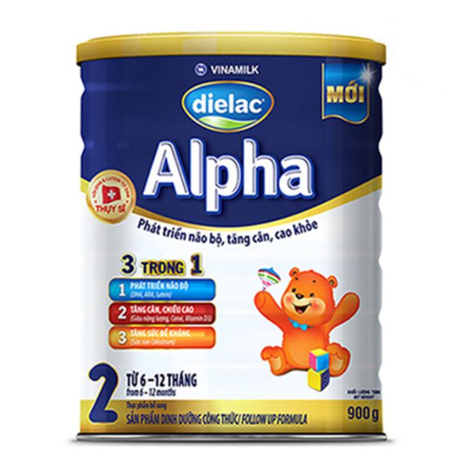 Sữa bột Vinamilk Dielac Alpha 2 - Hộp thiếc 900g | Shopee Việt Nam