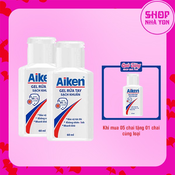 Aiken Gel rửa tay 60 ml | Shopee Việt Nam