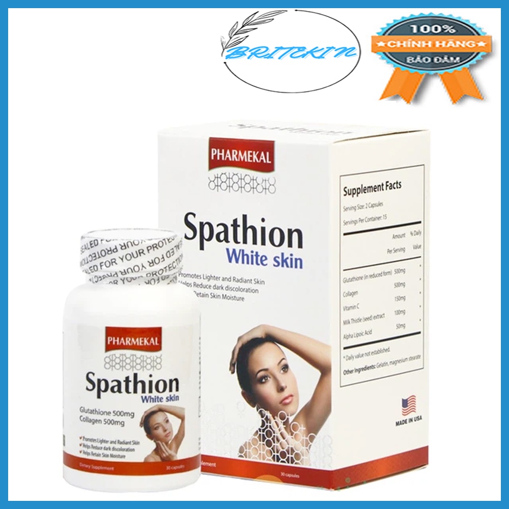Viên Uống Trắng Da, Chống Lão Hoá Pharmekal Spathion White Skin hộp 30 ...