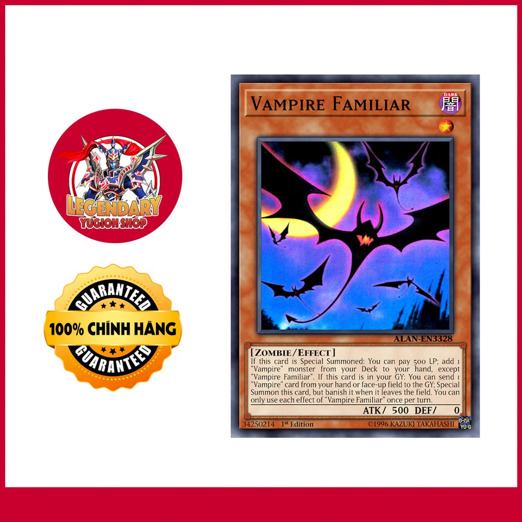 [Thẻ Bài Yugioh Chính Hãng] Vampire Familiar | Shopee Việt Nam