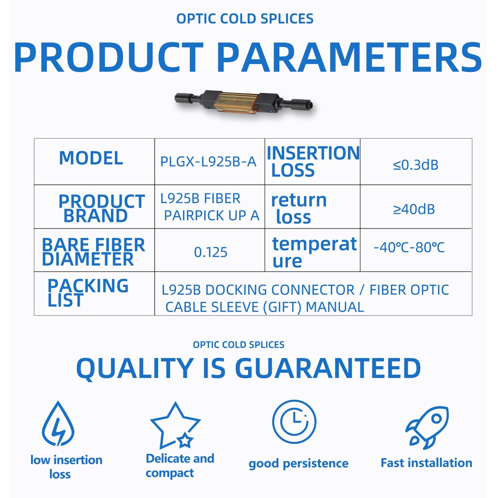 Đầu nối sợi quang L925B Bare Fiber Optic Drop Cable Splice Mông Bare ...