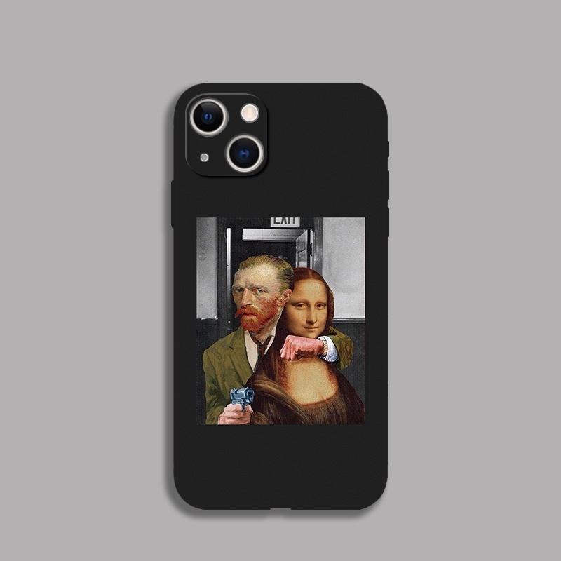 Ốp Điện Thoại Mềm Hình Mona Lisa Cho iPhone 13 mini 12 14 15 Pro Max 11 ...