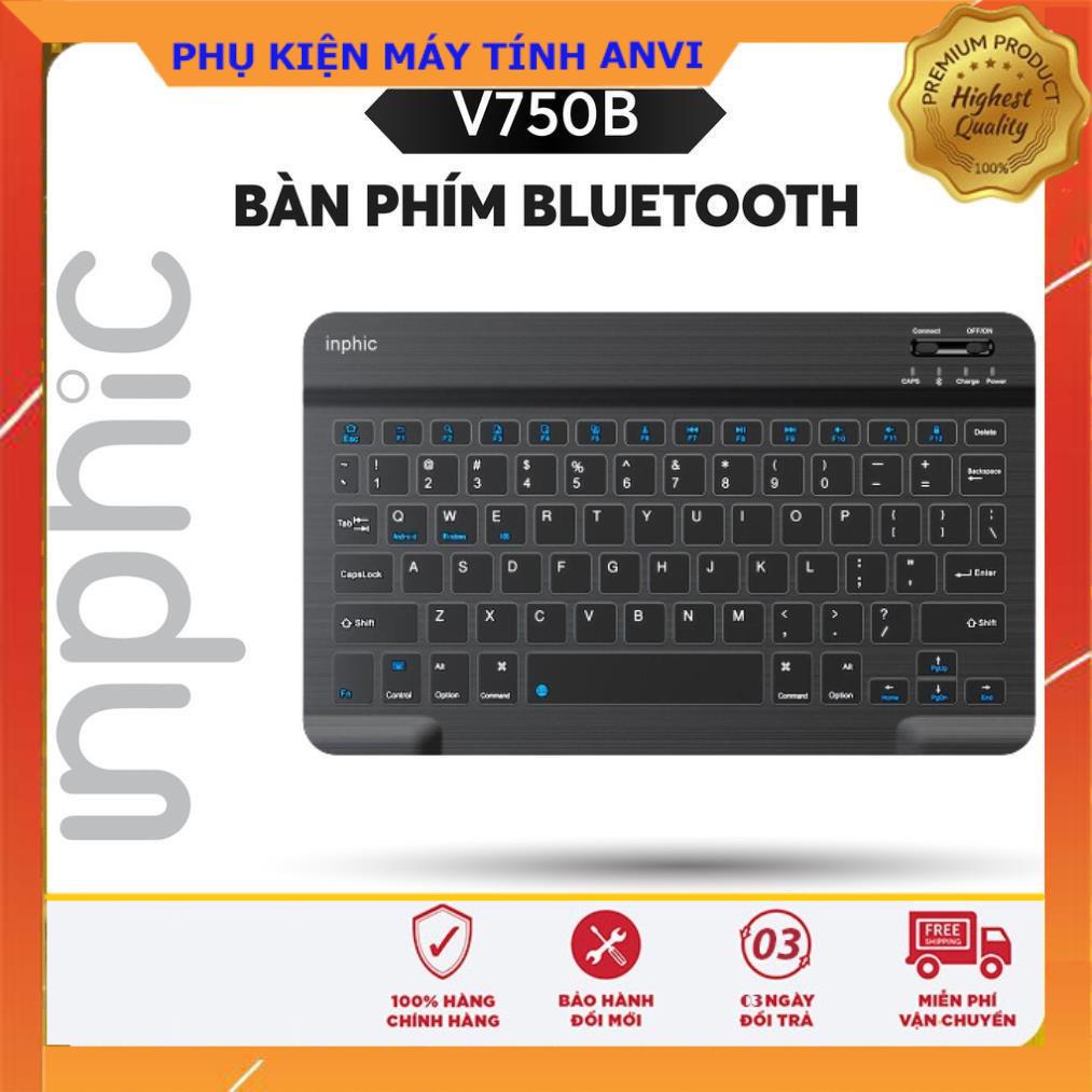 Bàn phím Bluetooth Inphic V750B dùng cho iOS Android Windows Kết nối 2 thiết bị - Chính Hãng ...