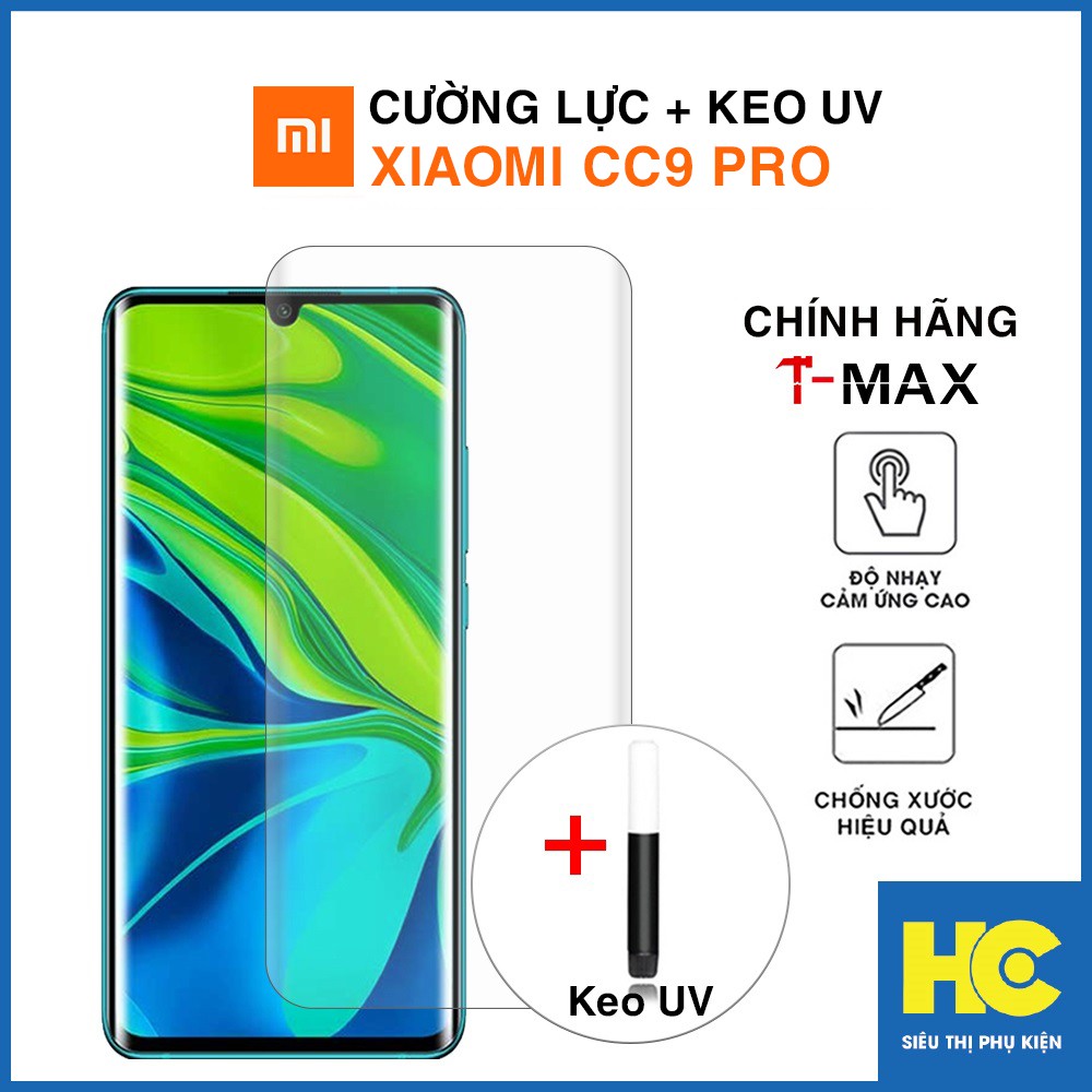 Kính cường lực Mi CC9 Pro chính hãng T-Max + keo UV – Dán màn hình ...