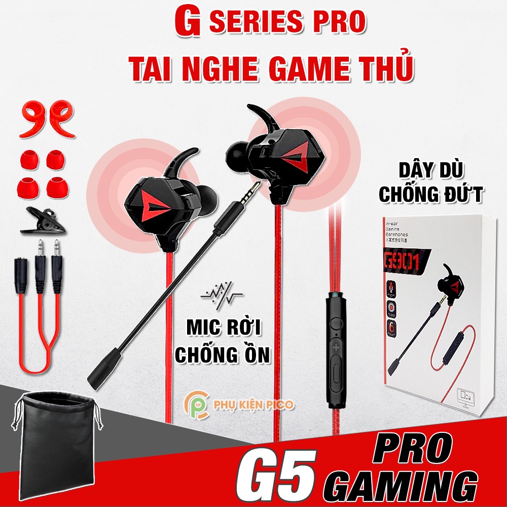 Tai nghe gaming có mic rời G5 3.5mm - Tai nghe gaming có dây G5 Type C | Shopee Việt Nam