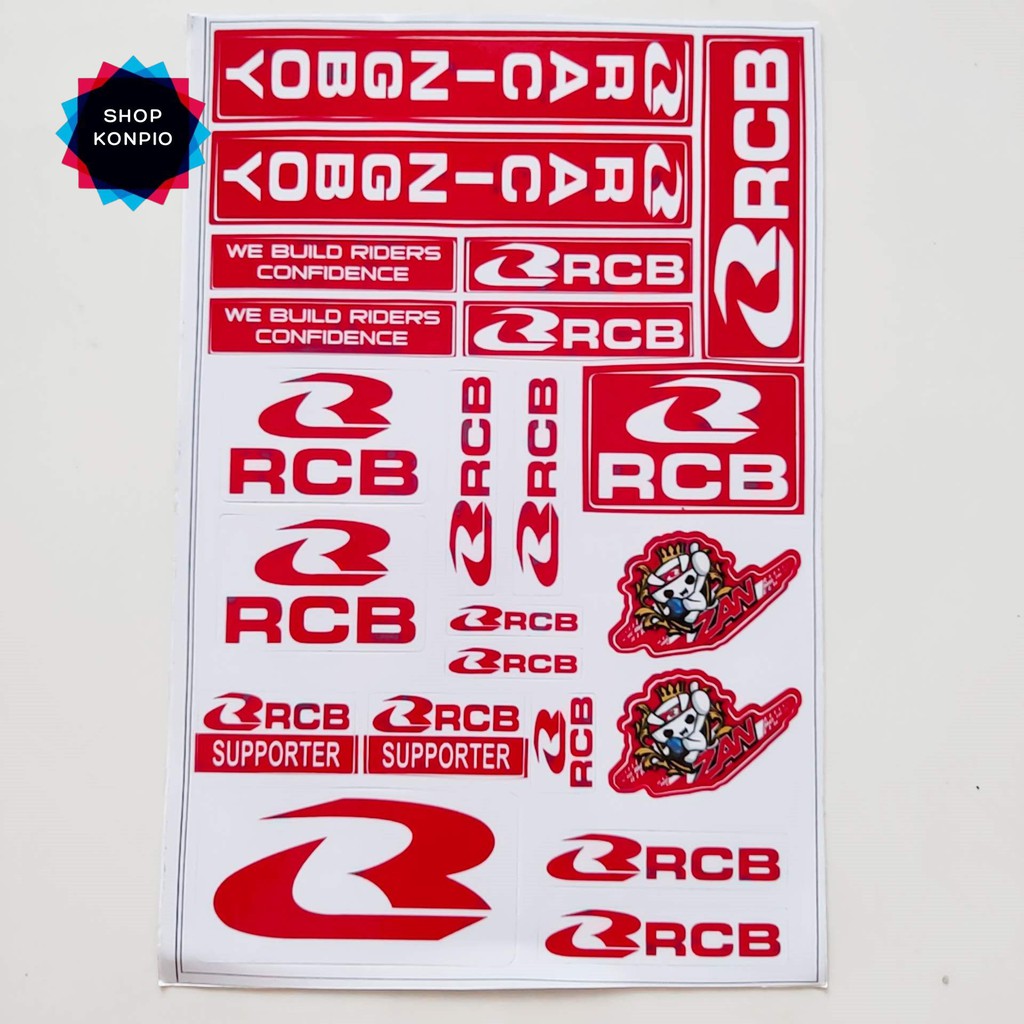 Bộ Tem Sticker RCB Cao Cấp Dán Xe Máy, Ô Tô, Mũ Bảo Hiểm, Chống Thấm ...