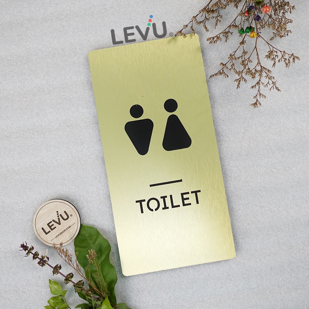 Bảng decor toilet bằng nhôm alu dán cửa phòng WC - Restroom - Men ...