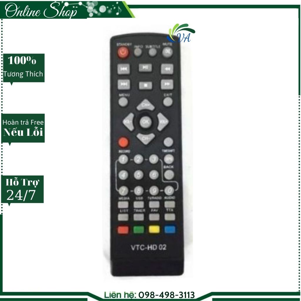 Điều Khiển Đầu Kĩ Thuật Số VTC HD02 ( dùng cho VTC T205+VTC HD02) | Shopee Việt Nam