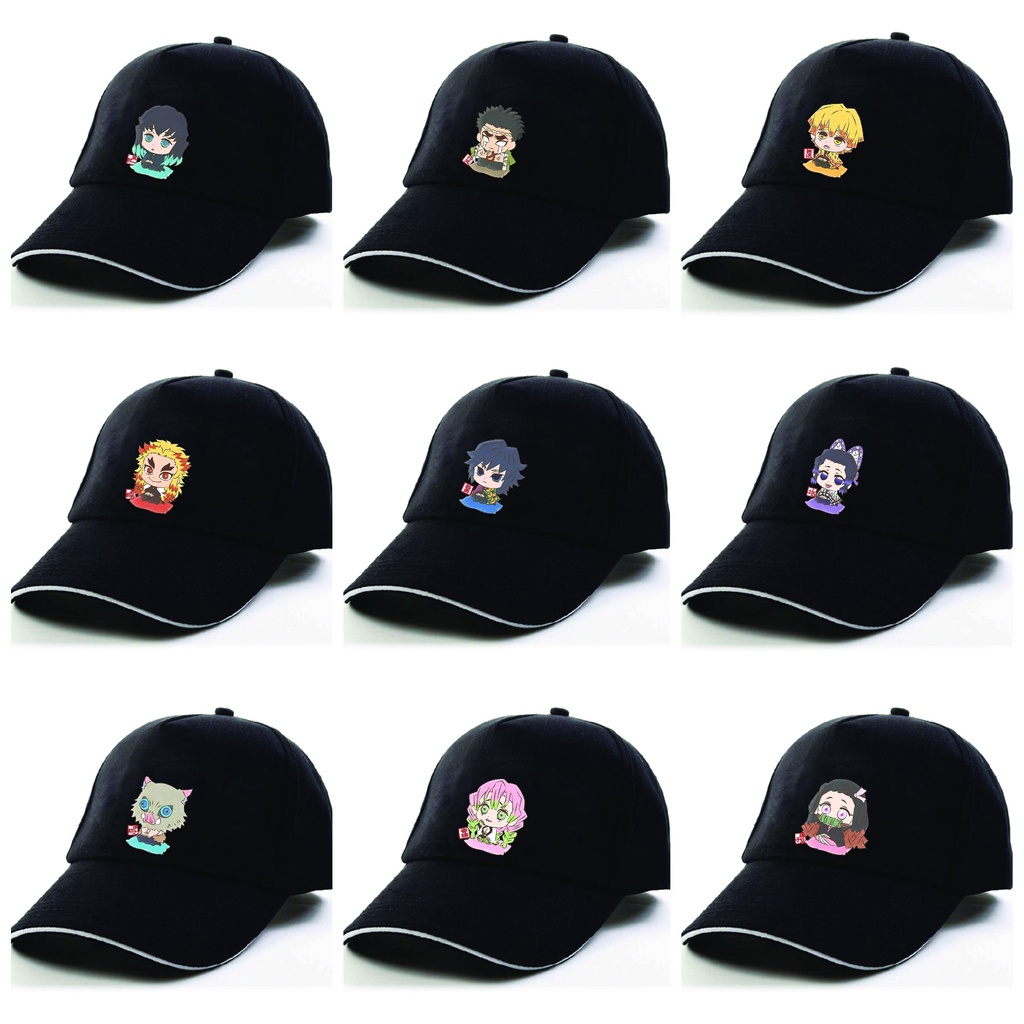 Mũ nón lưỡi trai đen in hình KIMETSU NO YAIBA Thanh Gươm Diệt Quỷ ver ...