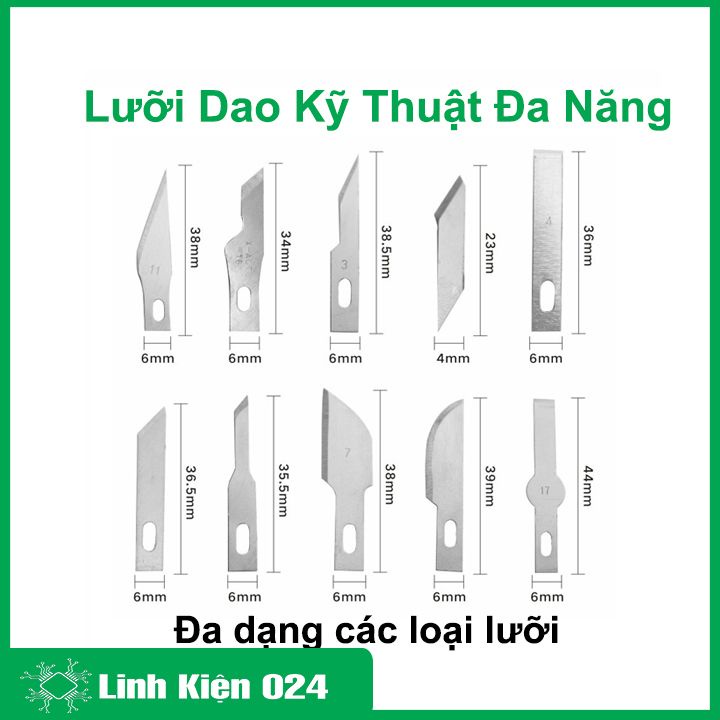 Lưỡi dao kỹ thuật, điêu khắc, dao mổ đa năng nhiều loại lưỡi (giá ...