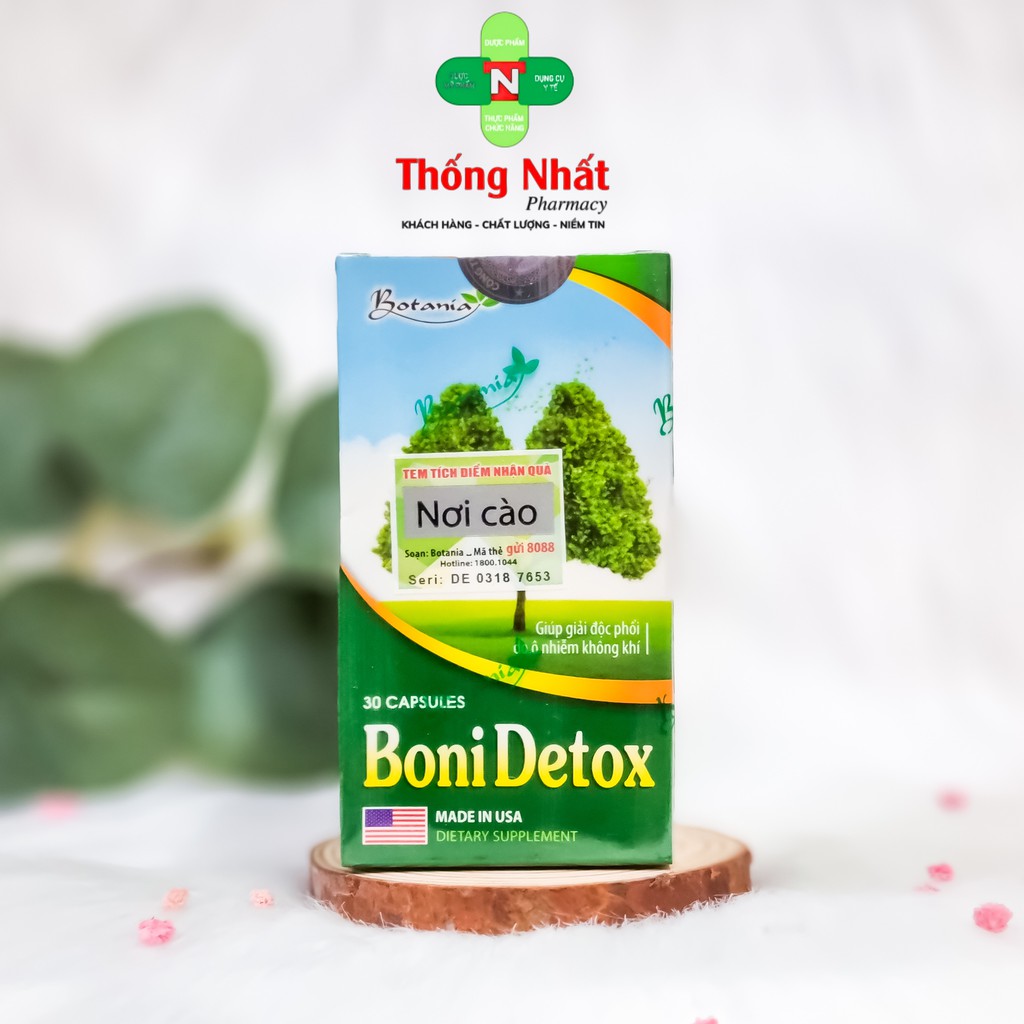Viên uống bổ phổi, giải độc phổi Botania Boni Detox hộp 30 viên ...