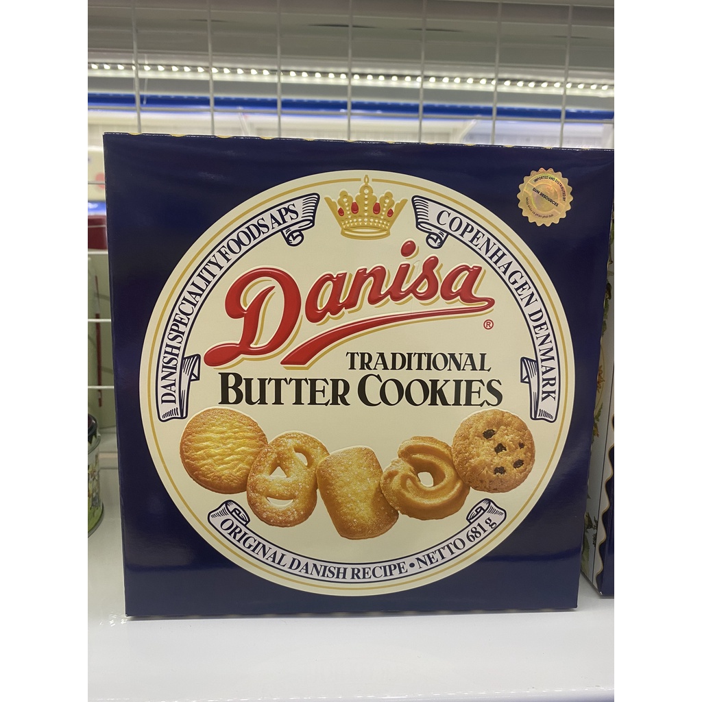 BÁNH QUY BƠ DANISA BUTTER COOKIES HỘP THIẾC 681G | Shopee Việt Nam