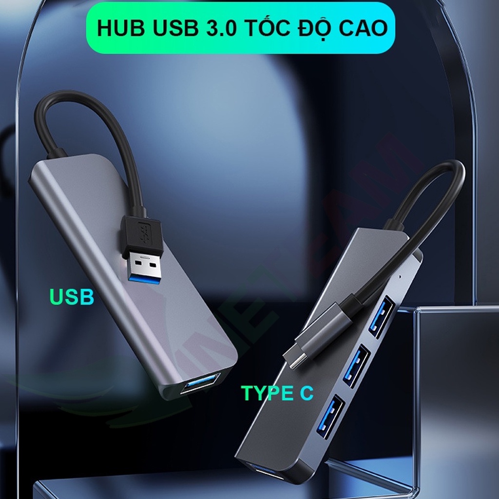 HUB Type C và HUB USB 3.0 tốc độ cao Vinetteam cổng chia usb mở rộng ...