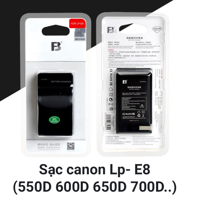 Pin sạc máy ảnh canon Lp e6 Lp E8 chính hãng FB | Shopee Việt Nam