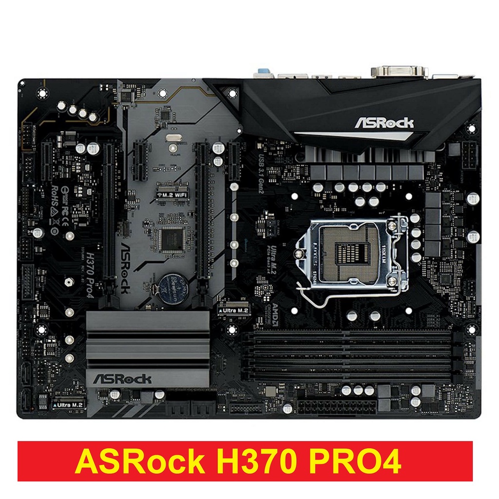 Bo mạch chủ ASRock H370 PRO4 cũ. Mainboard ASRock H370 PRO4 | Shopee ...