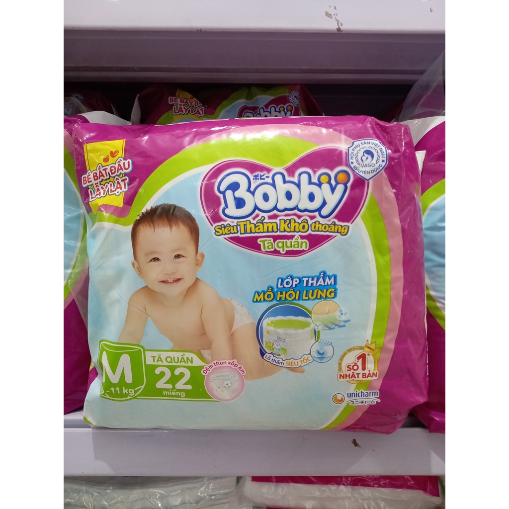 Bỉm Bobby, Tã Quần Bobby Đủ Size S20/ S24/ M18/ M22/ M42/ M62/ L16/ L38 ...