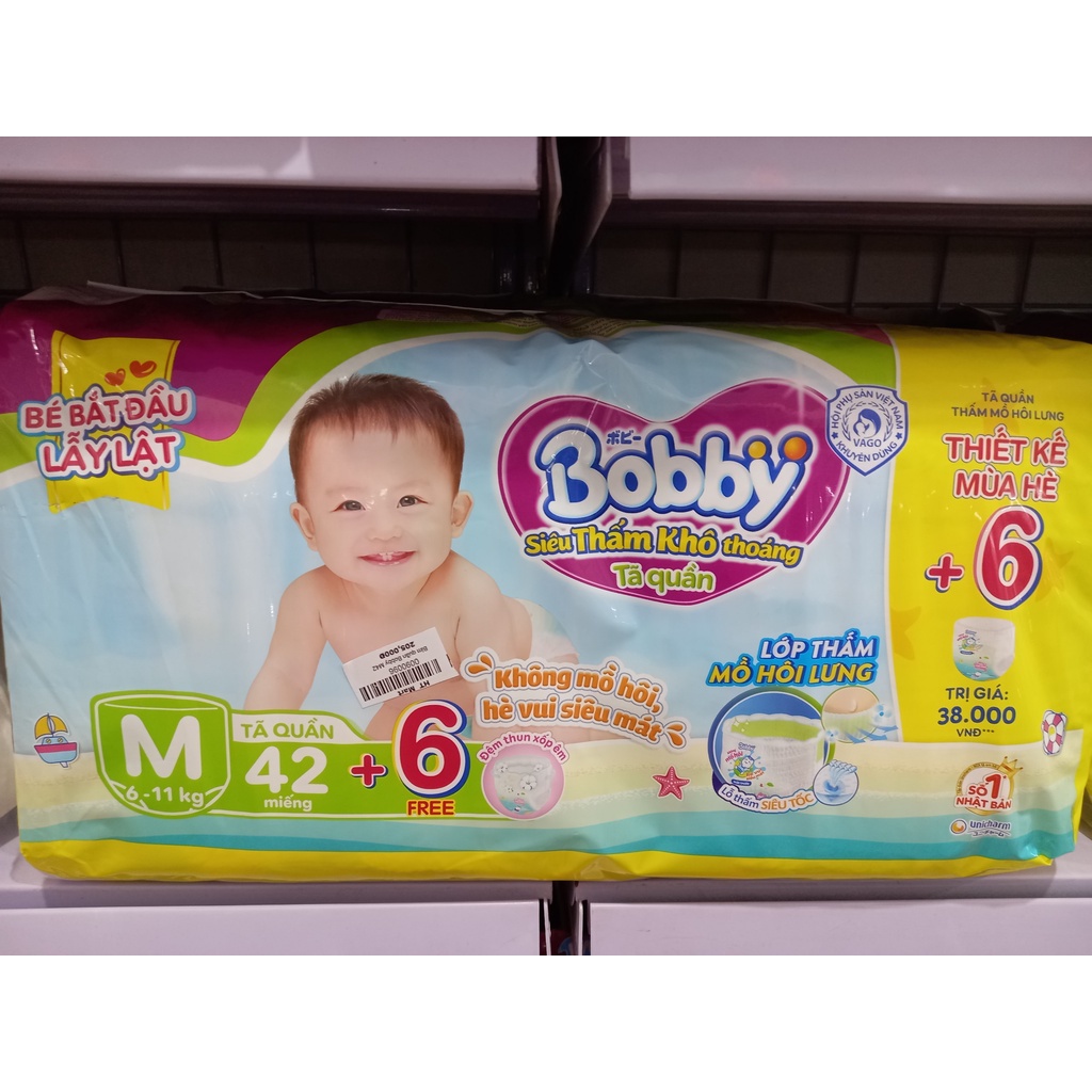 Bỉm Bobby, Tã Quần Bobby Đủ Size S20/ S24/ M18/ M22/ M42/ M62/ L16/ L38 ...