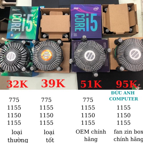 Fan Cpu Free Ship Fan Cpu INTEL 775/1155/1150/1151 - Full Box | Shopee Việt Nam
