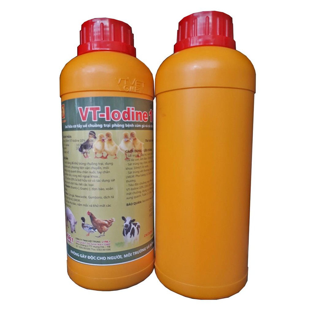 VT-lodine 10% Iod hữu cơ tẩy uế chuồng trại phòng bệnh cúm gà và các ...