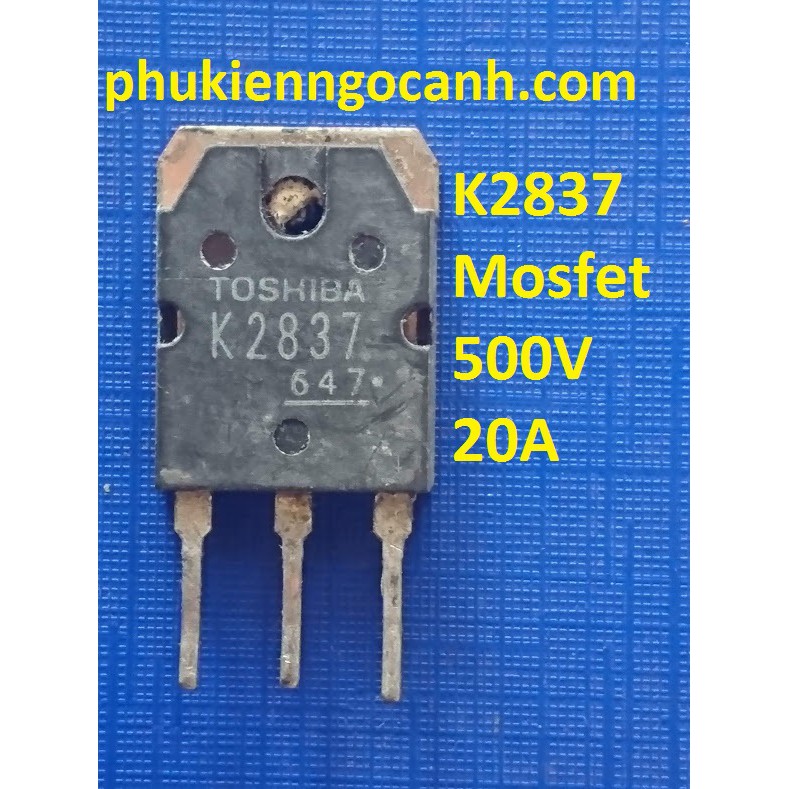 K2837,mosfet K2837,2837 Tháo máy nguyên gốc kênh N 500V 20A | Shopee ...