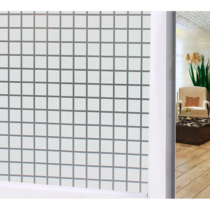 Decal dán kính ô trắng caro có keo sẵn - Khổ rộng 45cm | Shopee Việt Nam