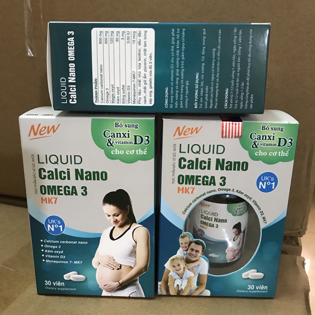 Hộp 30 Viên Uống LIQUID Calci Nano OMEGA3 NEW - Bổ Sung Canxi - Hộp 30 Viên Cho Xương Chắc Khỏe ...