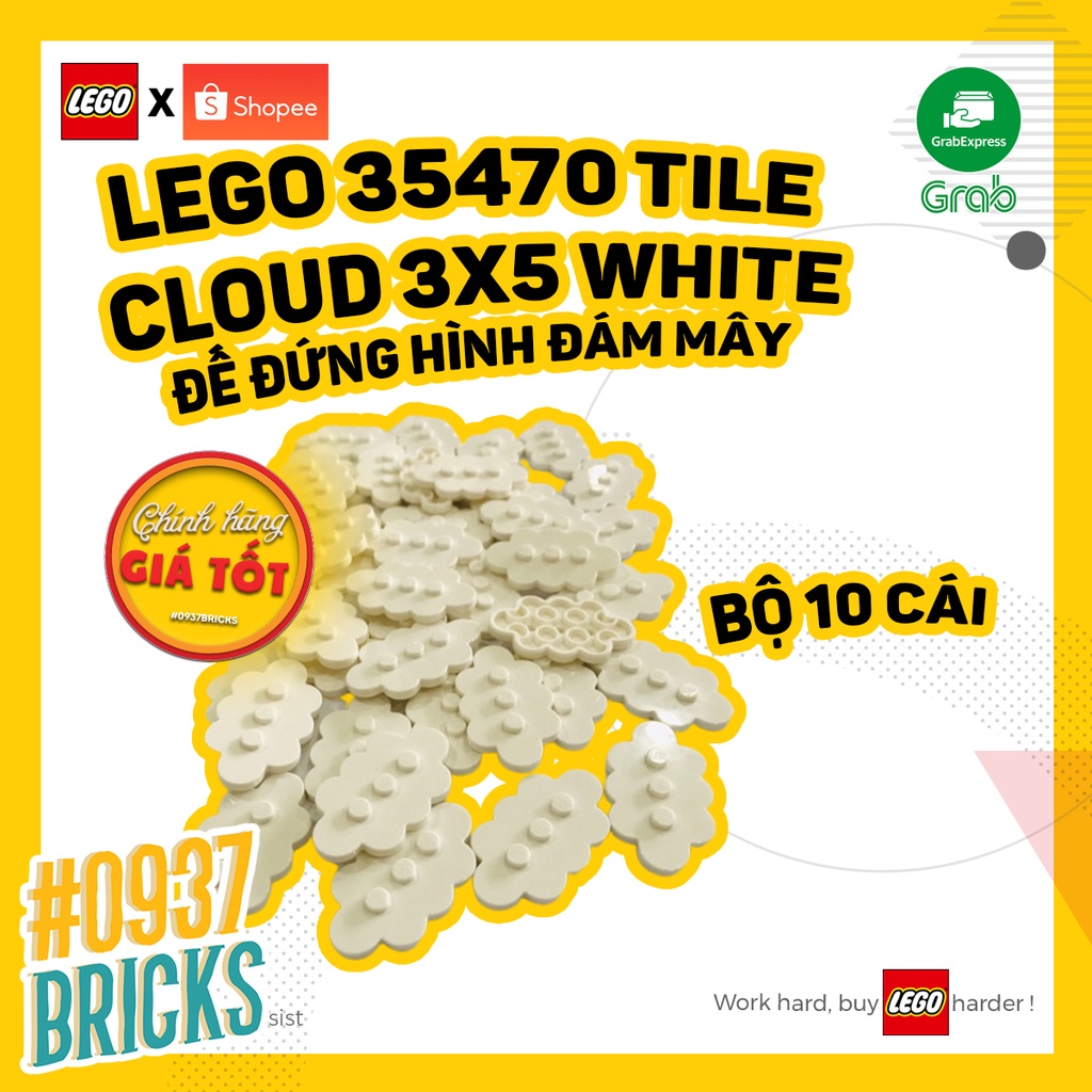 [HỎA TỐC] 10 cái LEGO Đế đám mây trưng bày Minifigure 35470 CLOUD 3x5 ...