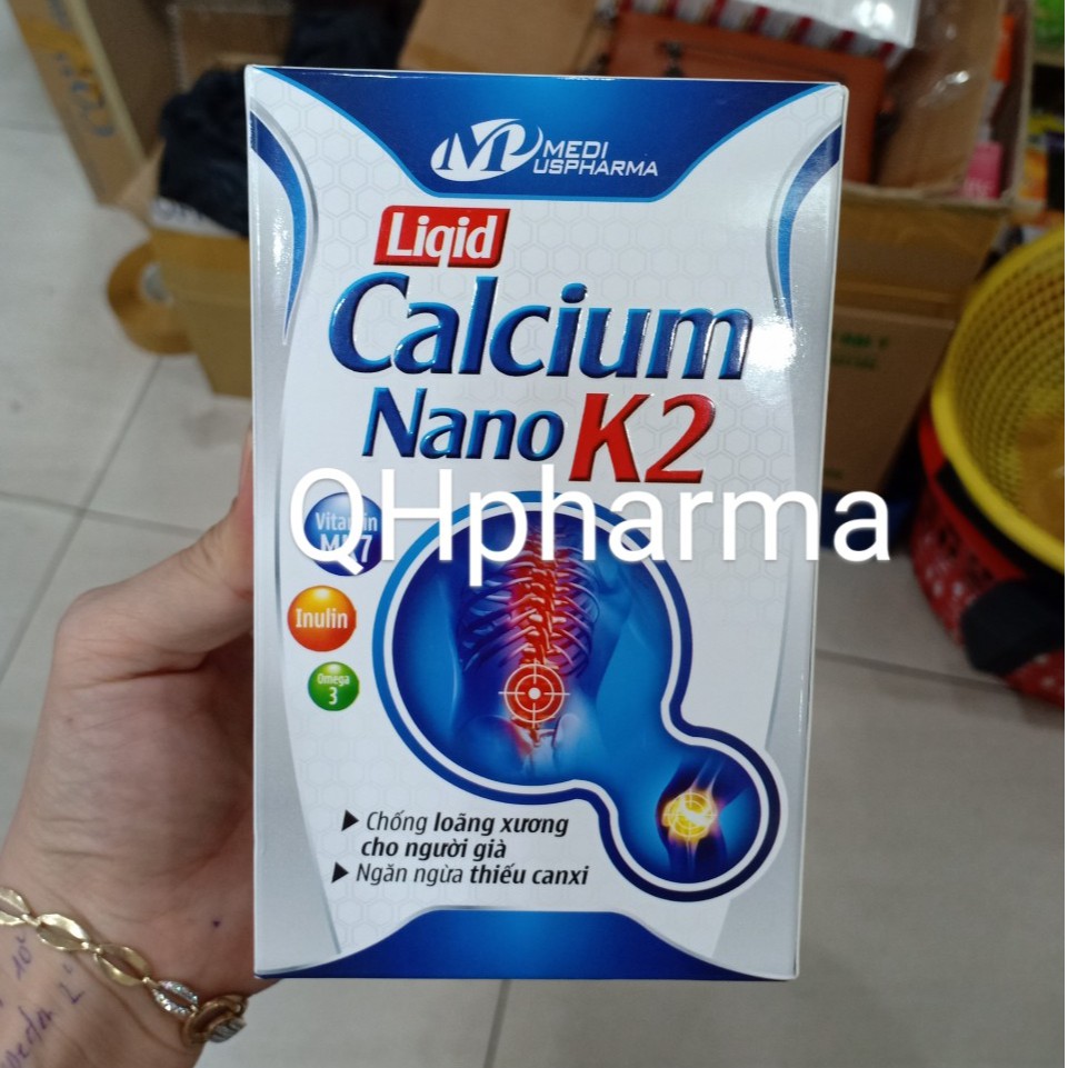 Viên uống LIQID CALCIUM NANO K2 lọ 30 viên bổ sung canxi cho xương chắc ...
