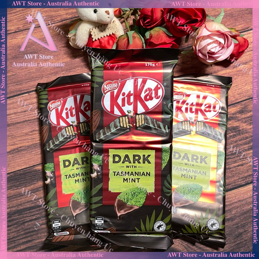 [Hàng Úc]Bánh phủ Socola Kitkat Milo, Mint, Choco các loại 45g, 170g ...