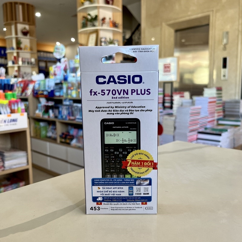 Máy tính học sinh Casio fx-570VN Plus bảo hành 7 năm (chính hãng 100% ...