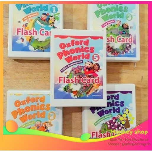 [GIÁ SÔC] Flashcard Oxford Phonics World 12345 khổ A5 in 2 mặt chất ...