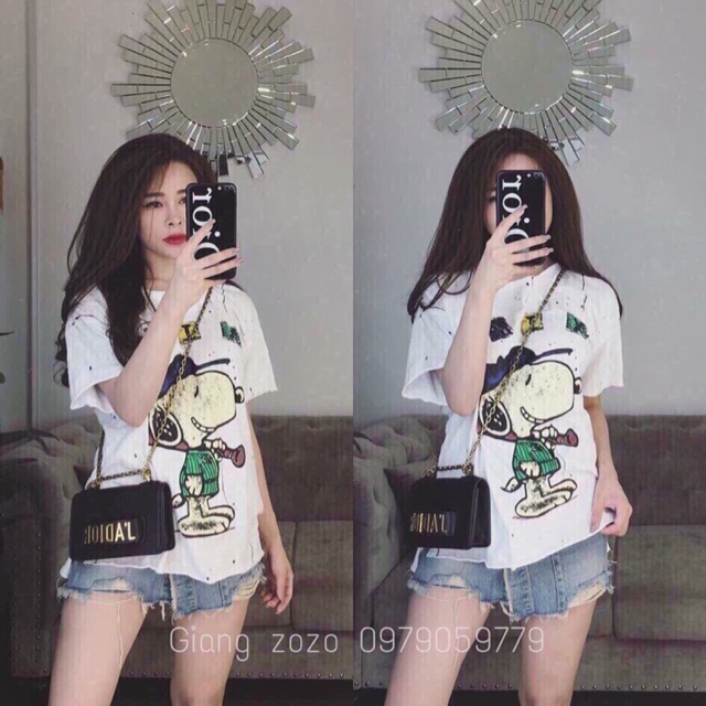 Áo phông chú chó Snoopy | Shopee Việt Nam