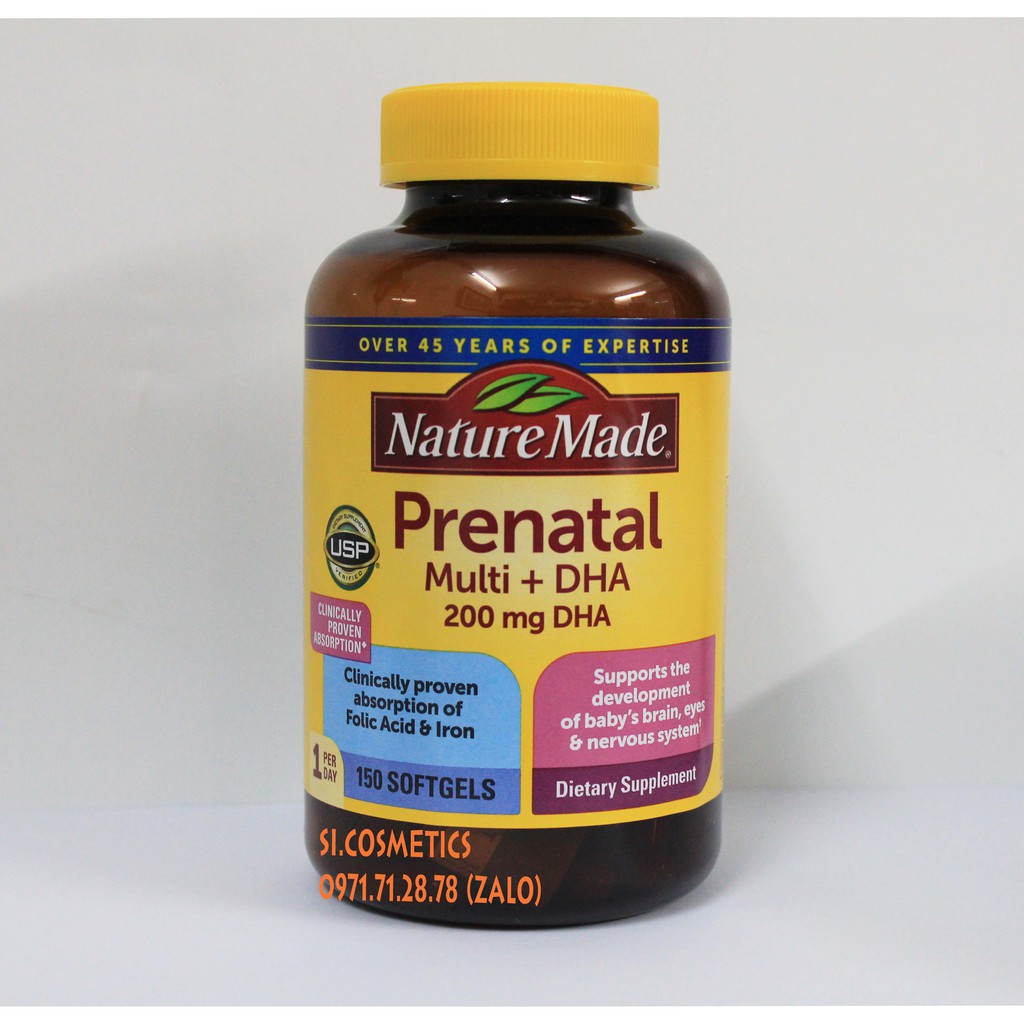 Viên uống Nature Made Prenatal Multi DHA 150 viên | Shopee Việt Nam