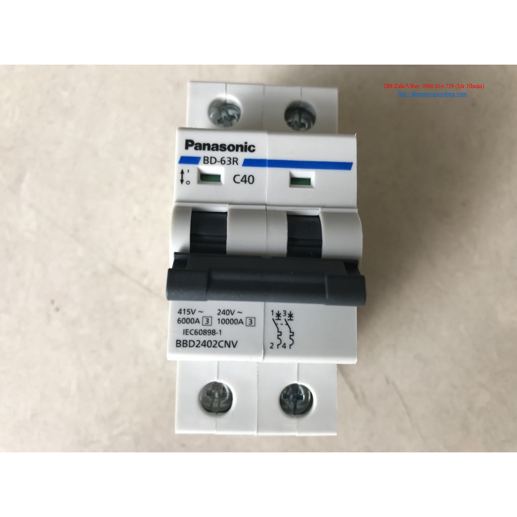 Cầu dao tự động 2 tép MCB 2P 40A Panasonic BBD2402CNV | Shopee Việt Nam