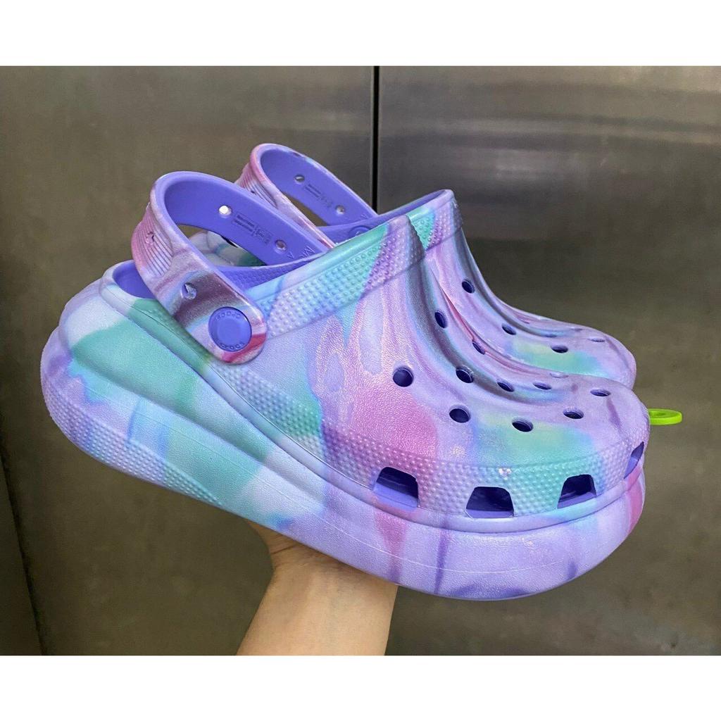 Sục Classic Crush Crocs Tím Sunset Đế Cao Thời Trang Kèm Charm | Shopee ...