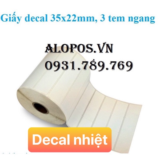Tem Decal Nhiệt 3 Tem 35x22x 3 tem x 50m - 6200 Tem | Shopee Việt Nam