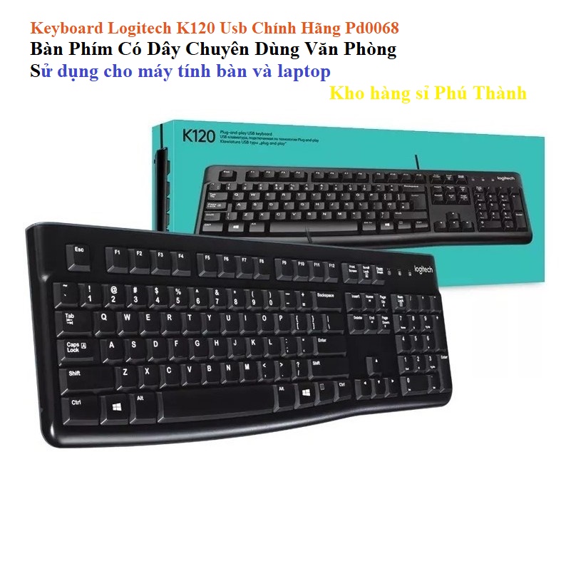 Bàn phím Logitech K120 - Keyboard Logitech K120 Usb Chính Hãng Pd0068 ...