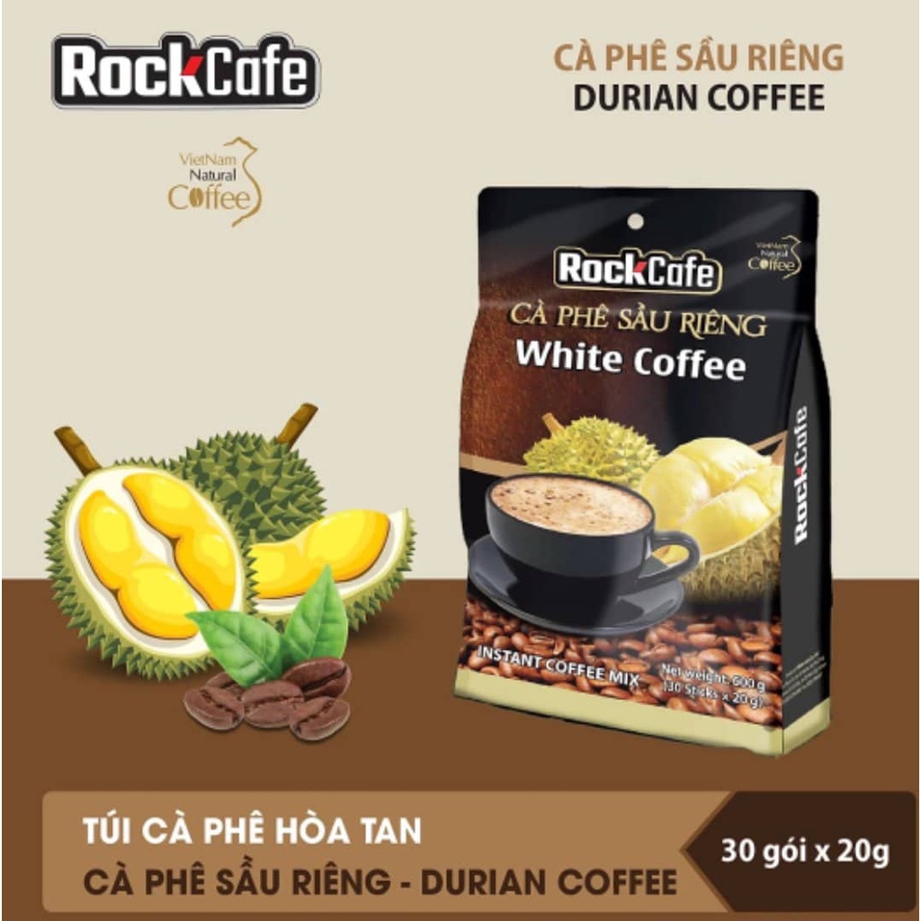 Cà phê dừa ROCKCAFE (Túi 30 gói) | Shopee Việt Nam