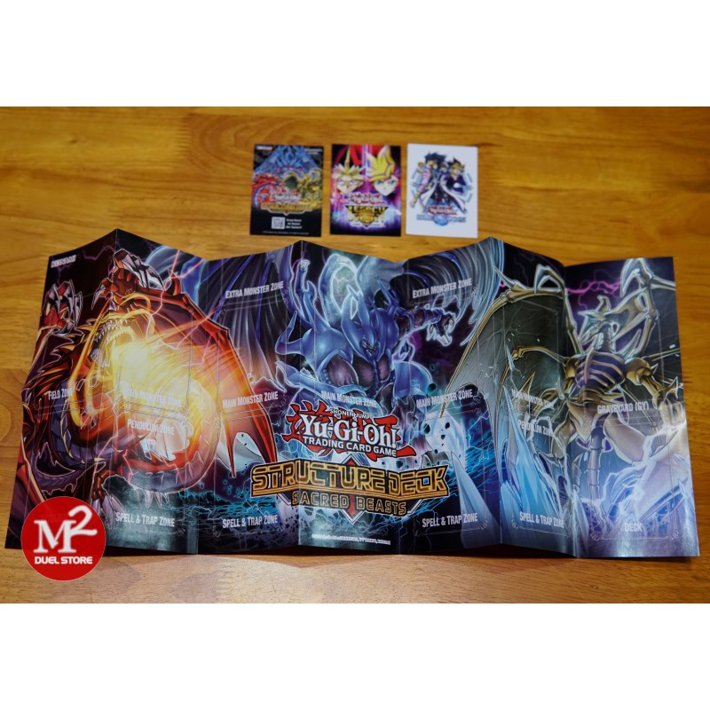 Bàn đấu giấy playmat và 3 thẻ bài phụ kiện trong hộp Structure Deck ...