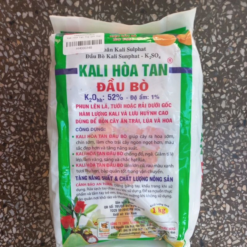 Phân Đầu Bò Kali Sunphat Kali Hoà Tan 1kg | Shopee Việt Nam