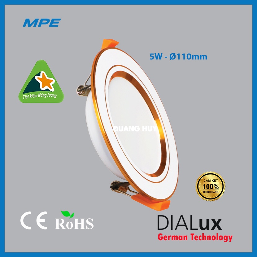 Đèn LED DOWNLIGHT âm trần MPE Seri DLV VIỀN VÀNG - 5W 7W 9W 12W - Chính hãng | Shopee Việt Nam