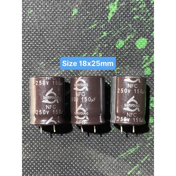 Tụ hoá 250V 150uf 250V 22uf 18x25mm hàng mới chính hãng Samyoung | Shopee Việt Nam