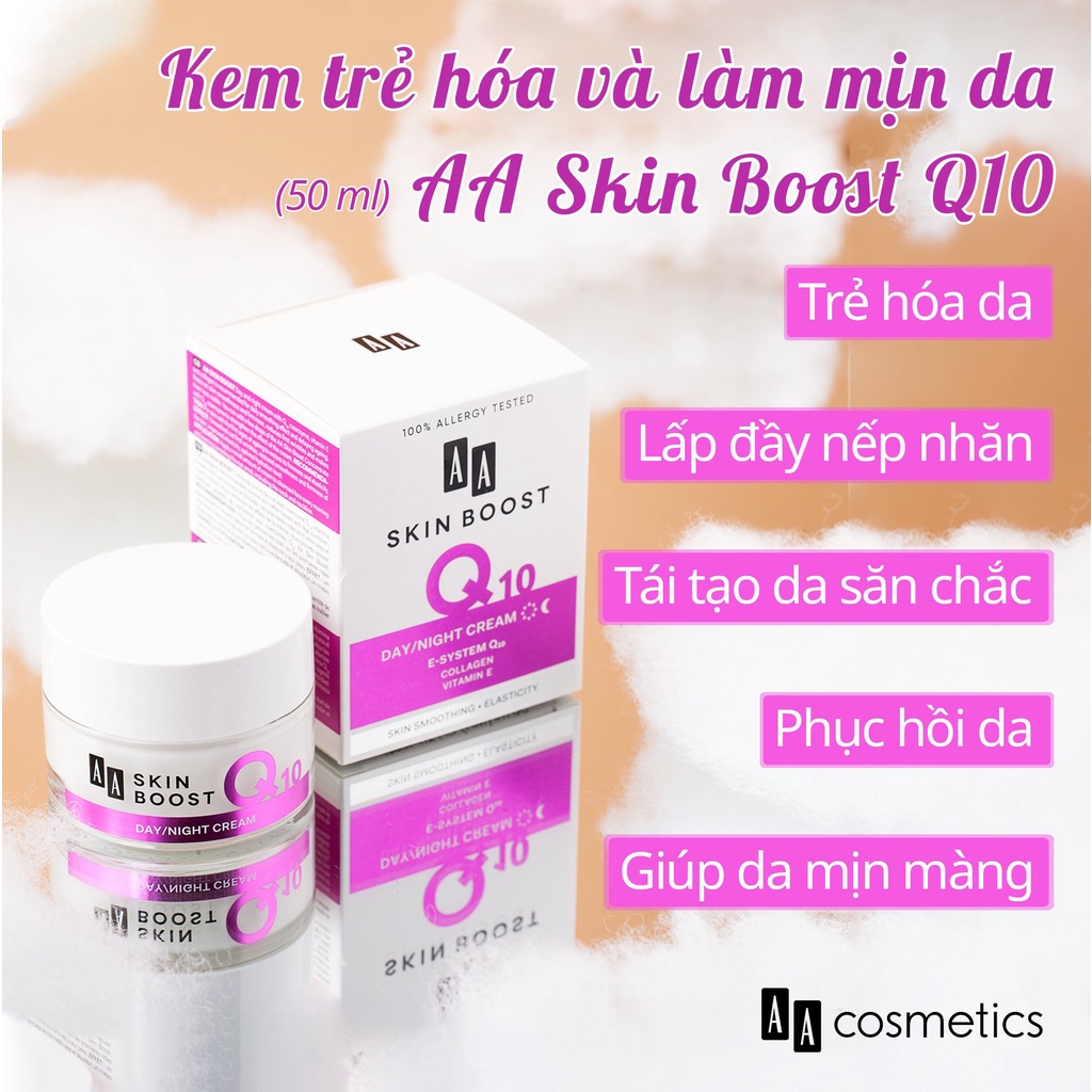 Kem Dưỡng Ẩm Chống Lão Hóa AA Skin Boost Q10 của AA Cosmetics( TẶNG KÈM 1 MẶT NẠ) | Shopee Việt Nam