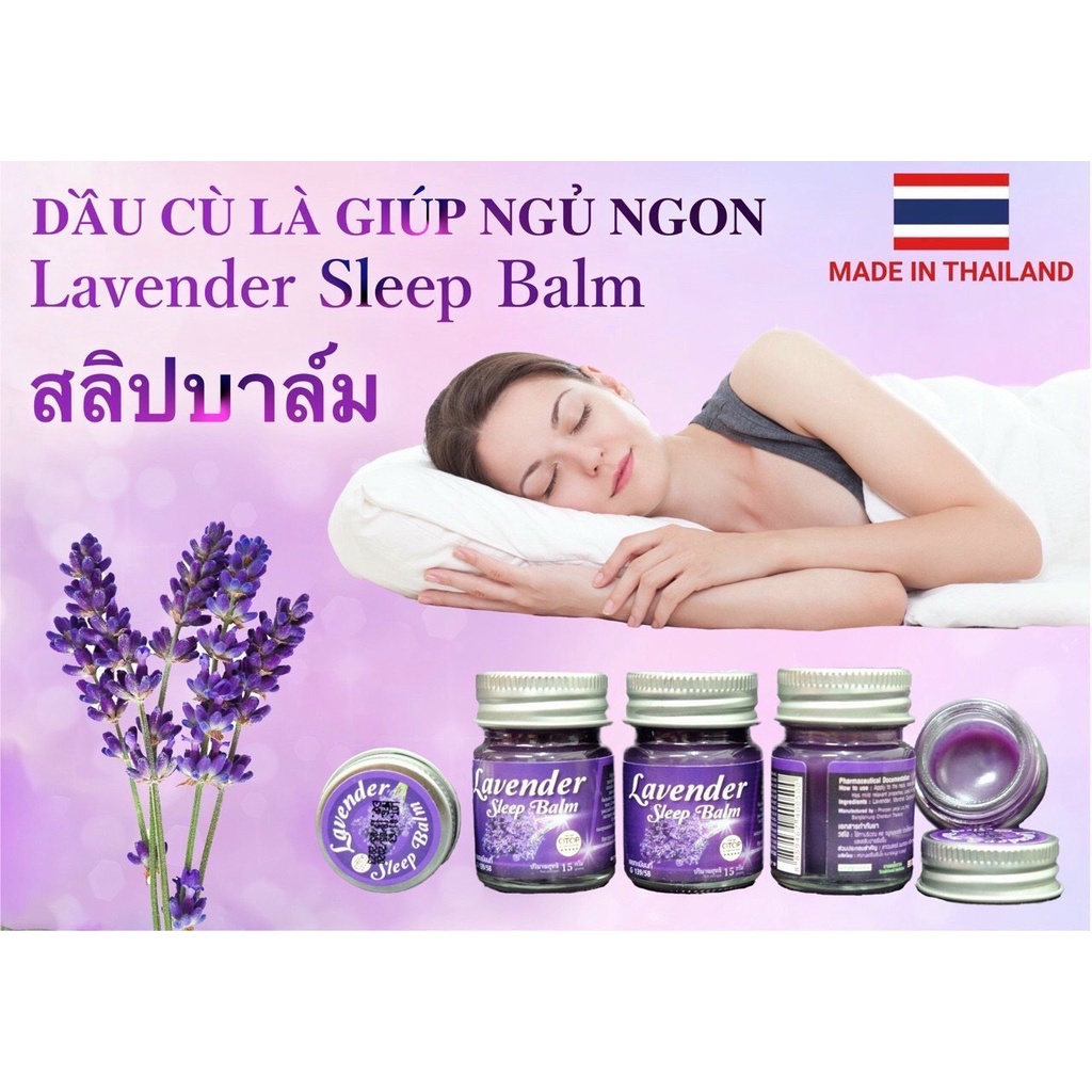 [hàng chính hãng] Dầu cù là giúp ngủ ngon Lavender Sleep Balm Thái Lan 15g-20g | Shopee Việt Nam